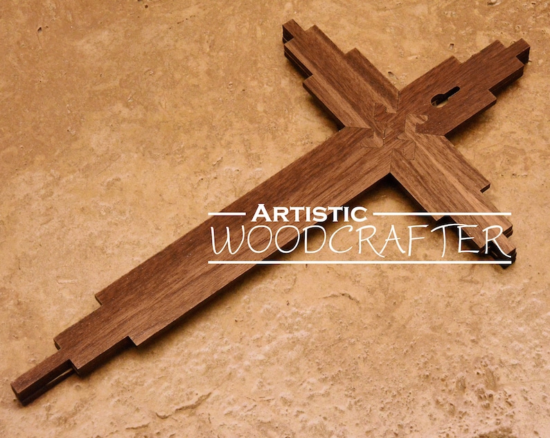 Wood Cross Wall Decor (9 Inch Size; Walnut/cherry/maple) - Etsy