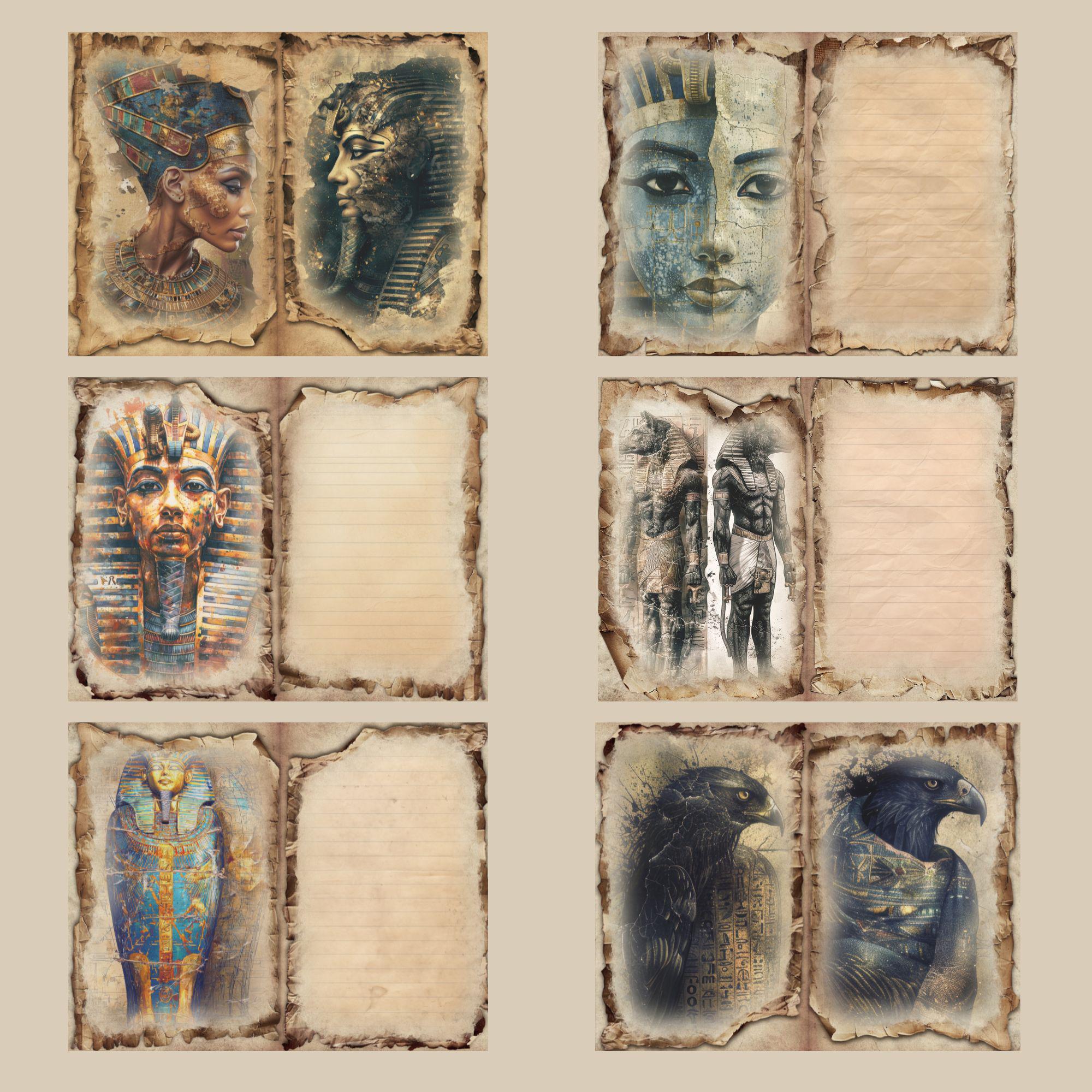 Ancient Egypt Junk Journal Pages Kit Printable Double Pages Digital ...