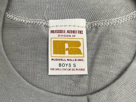 vintage russell athletic gold tag crewneck t-shirt yo… - Gem