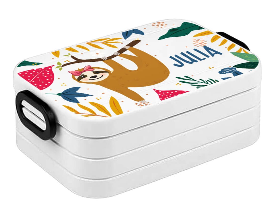 BENTO BOX Lunch Box Take A Break Midi Sloth Boy - Etsy