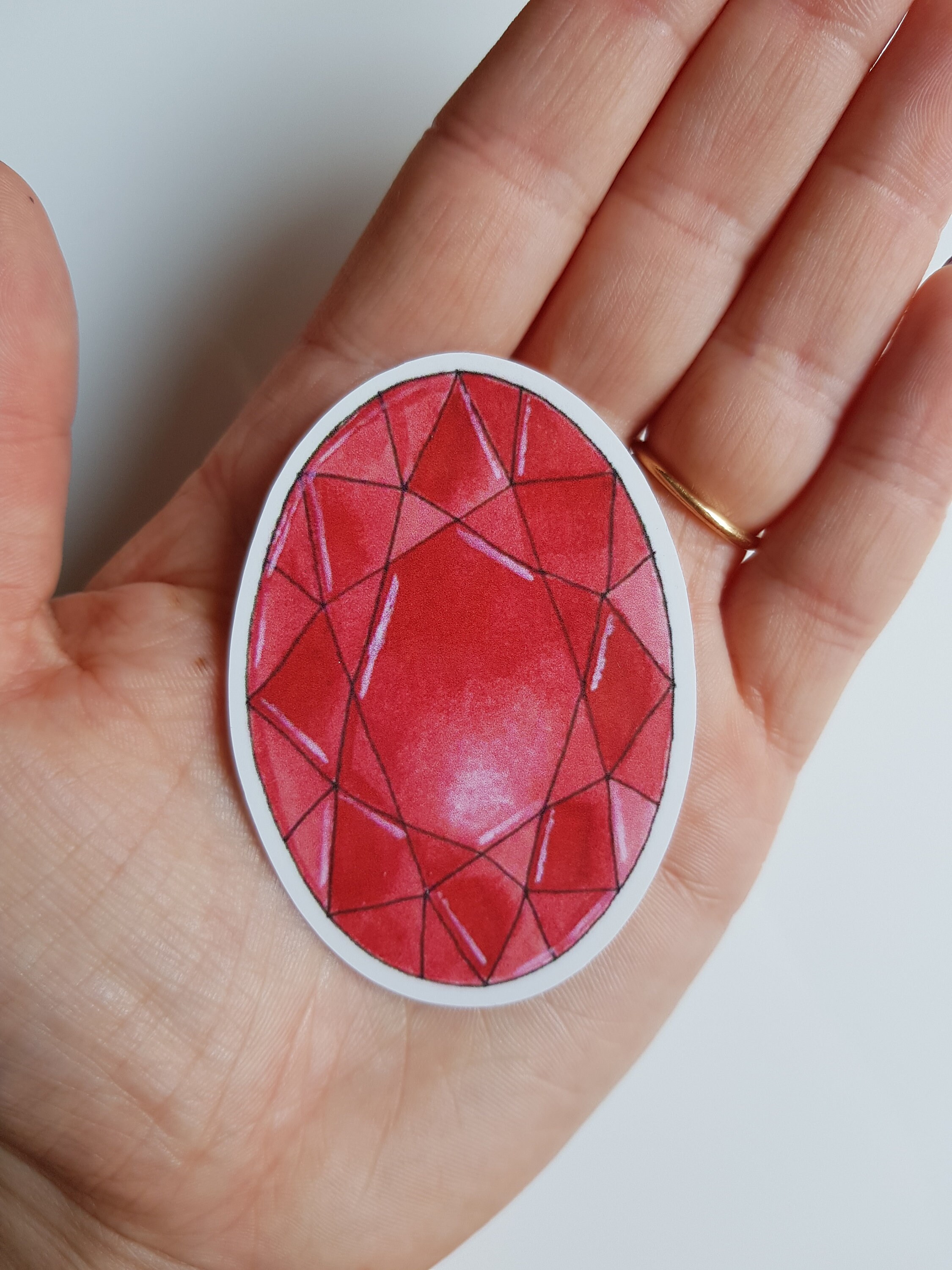 Ruby Sticker Vinyl Decal Gemstone Sticker Witch Planner - Etsy