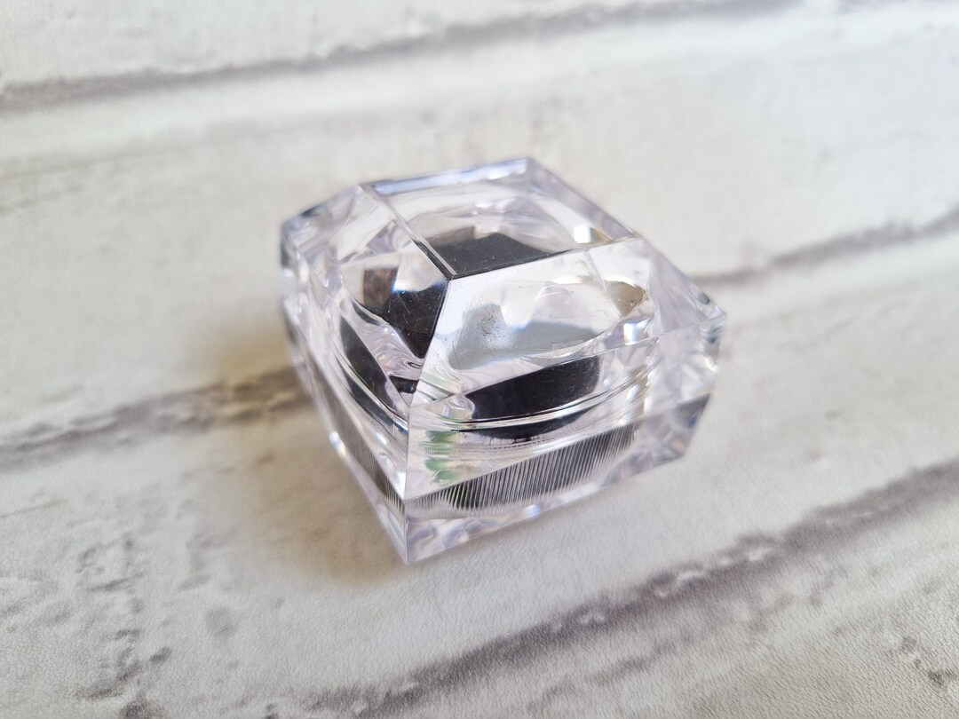 Vintage Clear Plastic Ring Box - Retro Ring Box - Engagement Ring Box ...