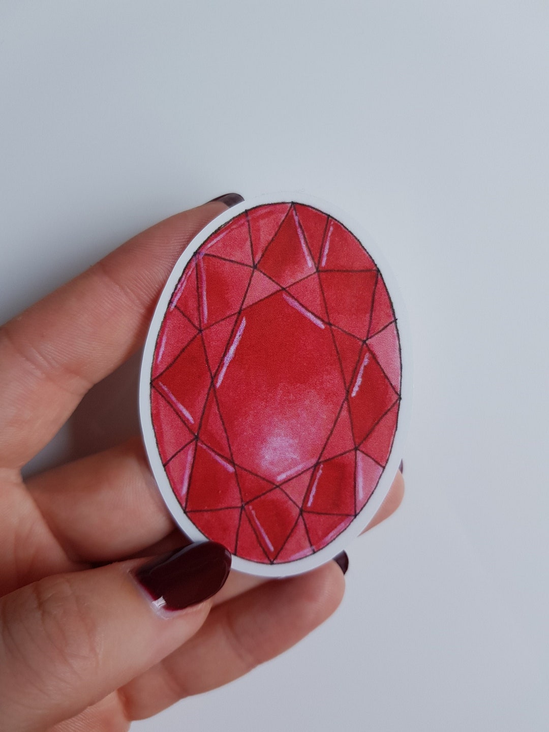 Ruby Sticker Vinyl Decal Gemstone Sticker Witch Planner - Etsy