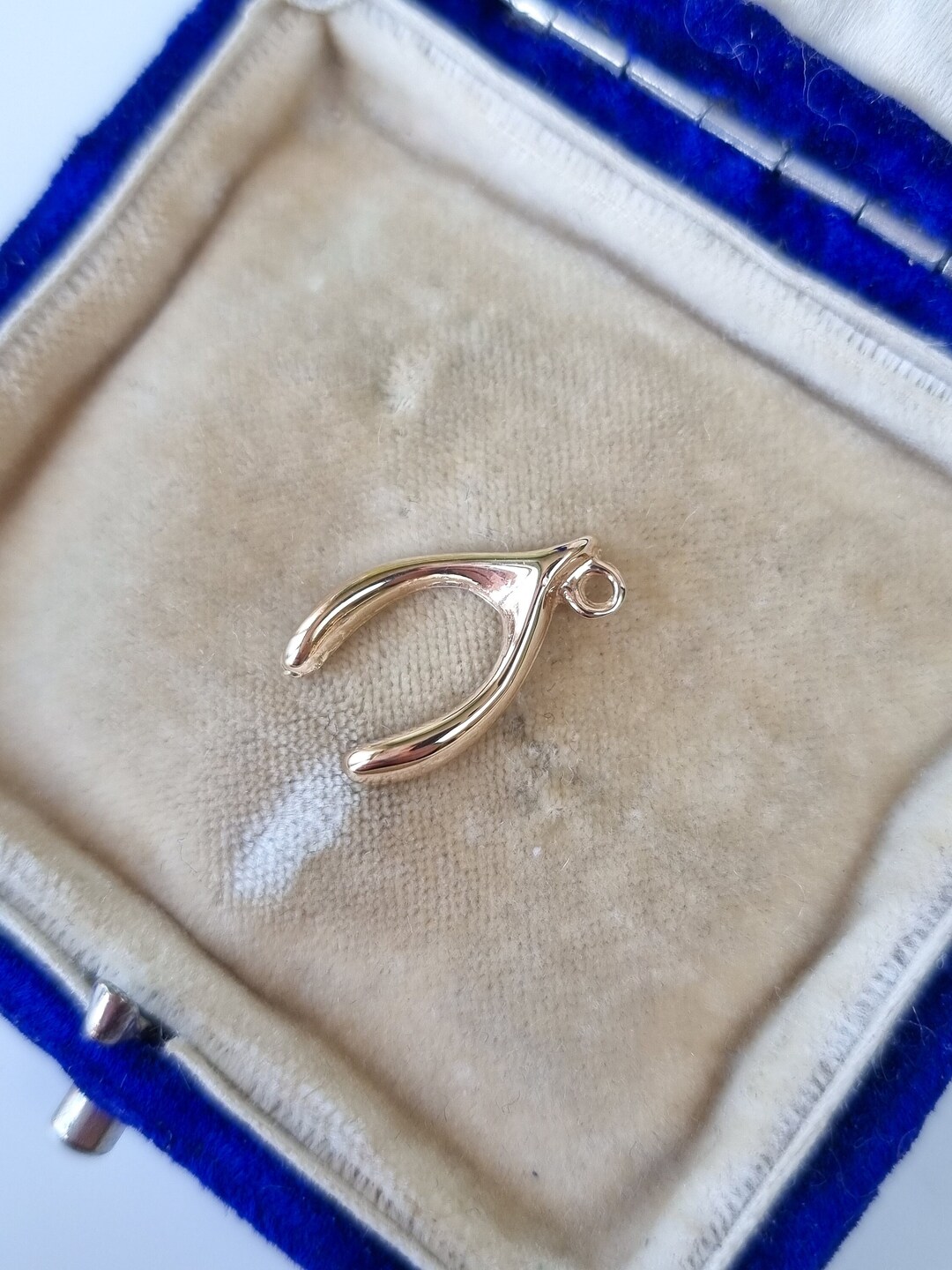 Vintage 9ct Yellow Gold Wishbone Charm 1970s - Etsy