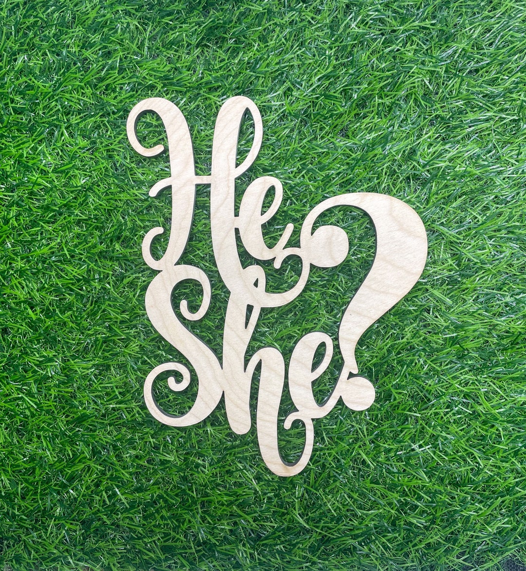 He or She Backdrop Wooden Sign, Gender Reveal Decor, Baby Shower Wood ...