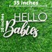 Hello Babies Sign, Twins Baby Shower Decoration, Hello Babies Backdrop ...