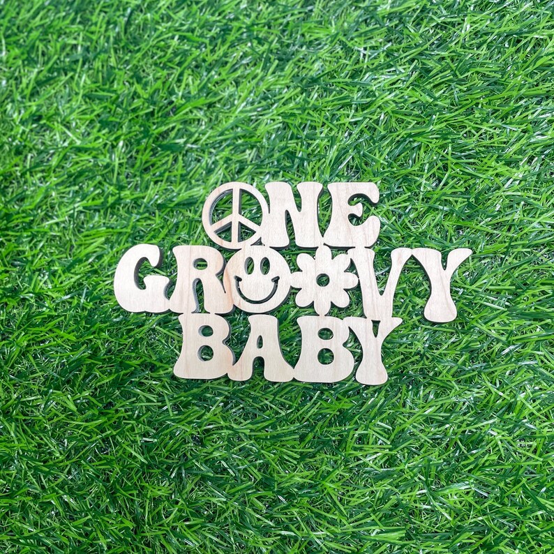 One Groovy Baby Backdrop Sign Retro Girl Baby Shower Wooden - Etsy