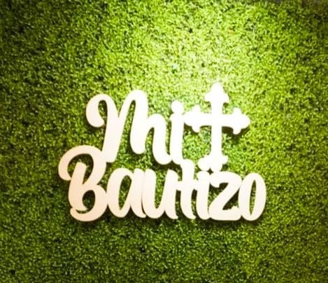 Mi Bautizo Wooden Sign Baptism Backdrop Decoration - Etsy