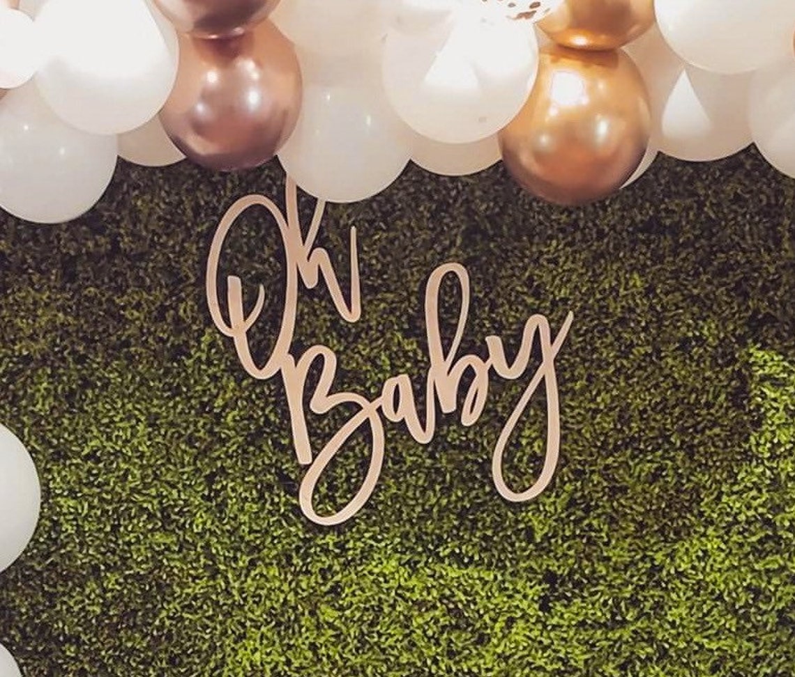 Oh Baby Sign Baby Shower Decoration Oh Baby Backdrop Wood - Etsy