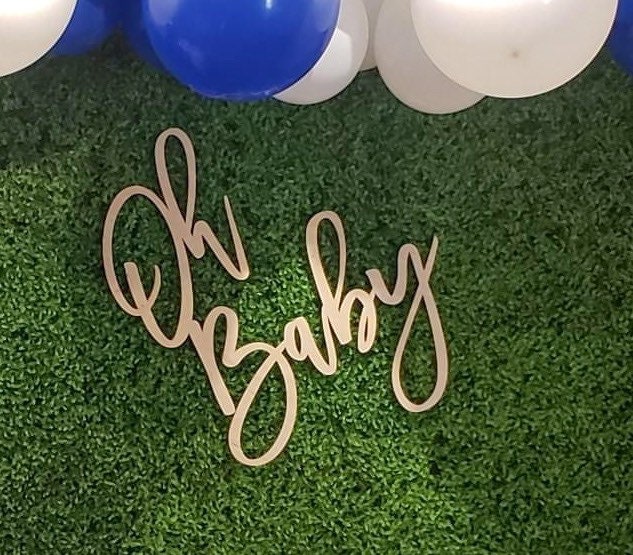 Oh Baby Sign Baby Shower Decoration Oh Baby Backdrop Wood - Etsy