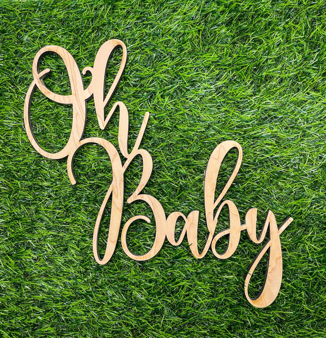 Oh Baby Sign, Baby Shower Backdrop Decor, Gender Reveal Decoration ...