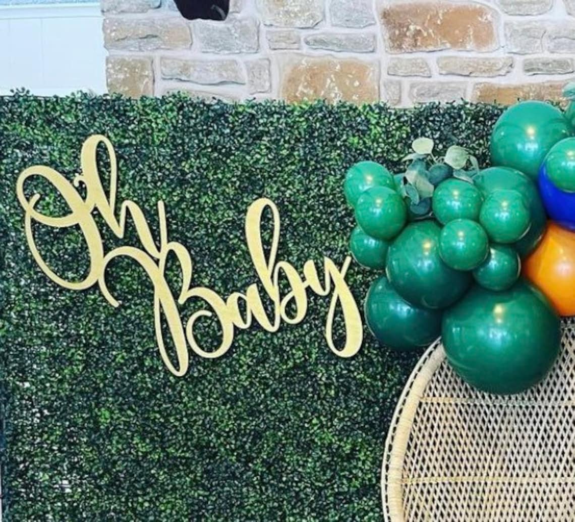 Oh Baby Sign, Baby Shower Backdrop Decor, Gender Reveal Decoration ...