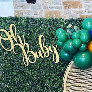 Oh Baby Sign, Baby Shower Backdrop Decor, Gender Reveal Decoration ...