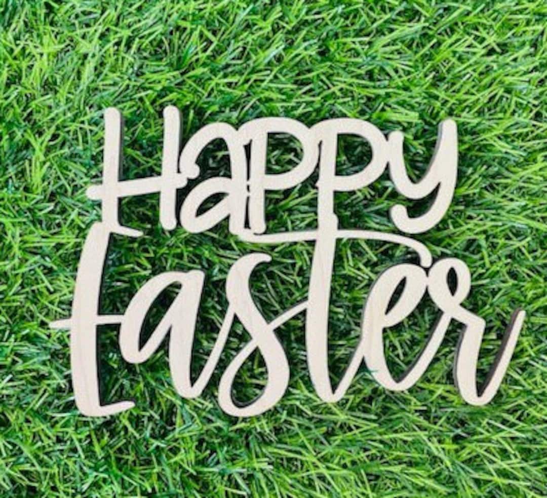 Happy Easter Sign, Easter Party Decoration, Happy Easter Backdrop Wood ...
