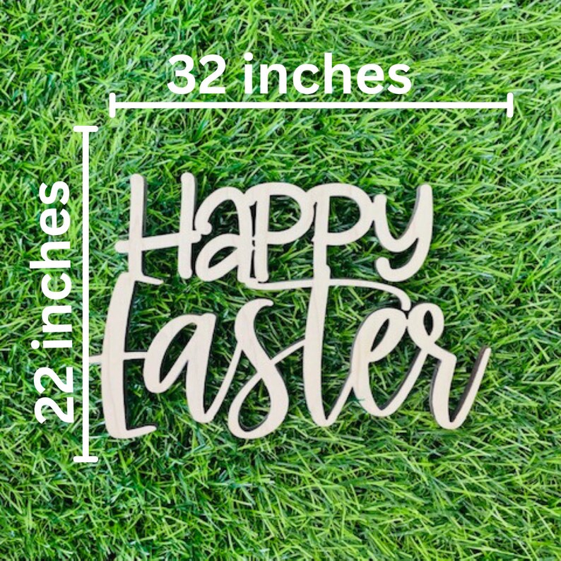 Happy Easter Sign, Easter Party Decoration, Happy Easter Backdrop Wood ...