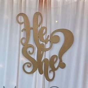 He or She Backdrop Wooden Sign, Gender Reveal Decor, Baby Shower Wood ...