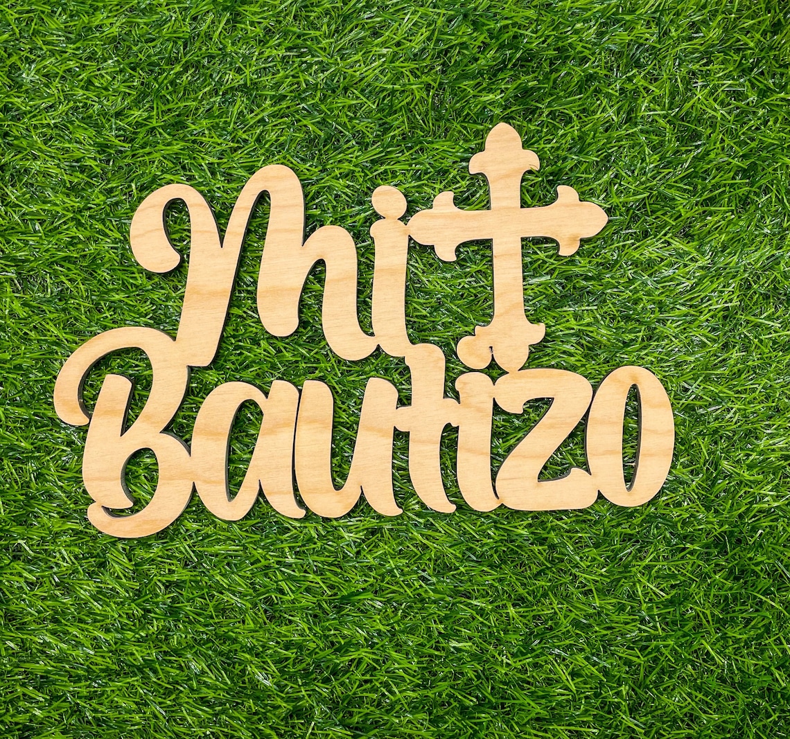 Mi Bautizo Wooden Sign Baptism Backdrop Decoration - Etsy