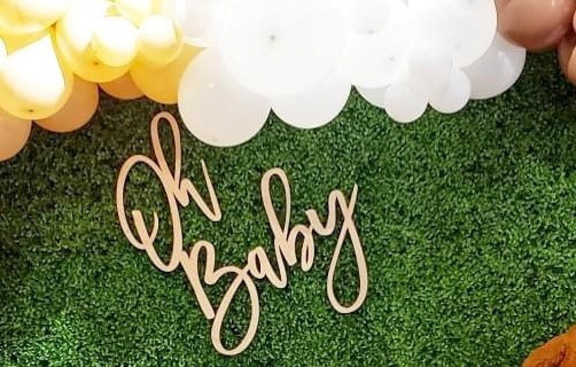 Oh Baby Sign Baby Shower Decoration Oh Baby Backdrop Wood - Etsy