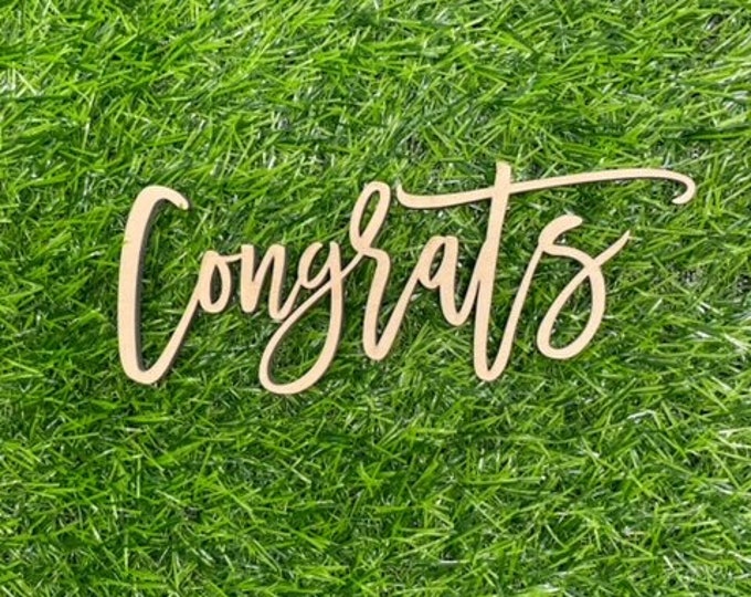 Congrats Backdrop Sign , Graduation Party Decoration, Congratulations ...