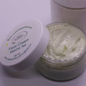 Vegan Matcha Green Tea Facial Moisturizer, Organic Face Cream, Matcha ...