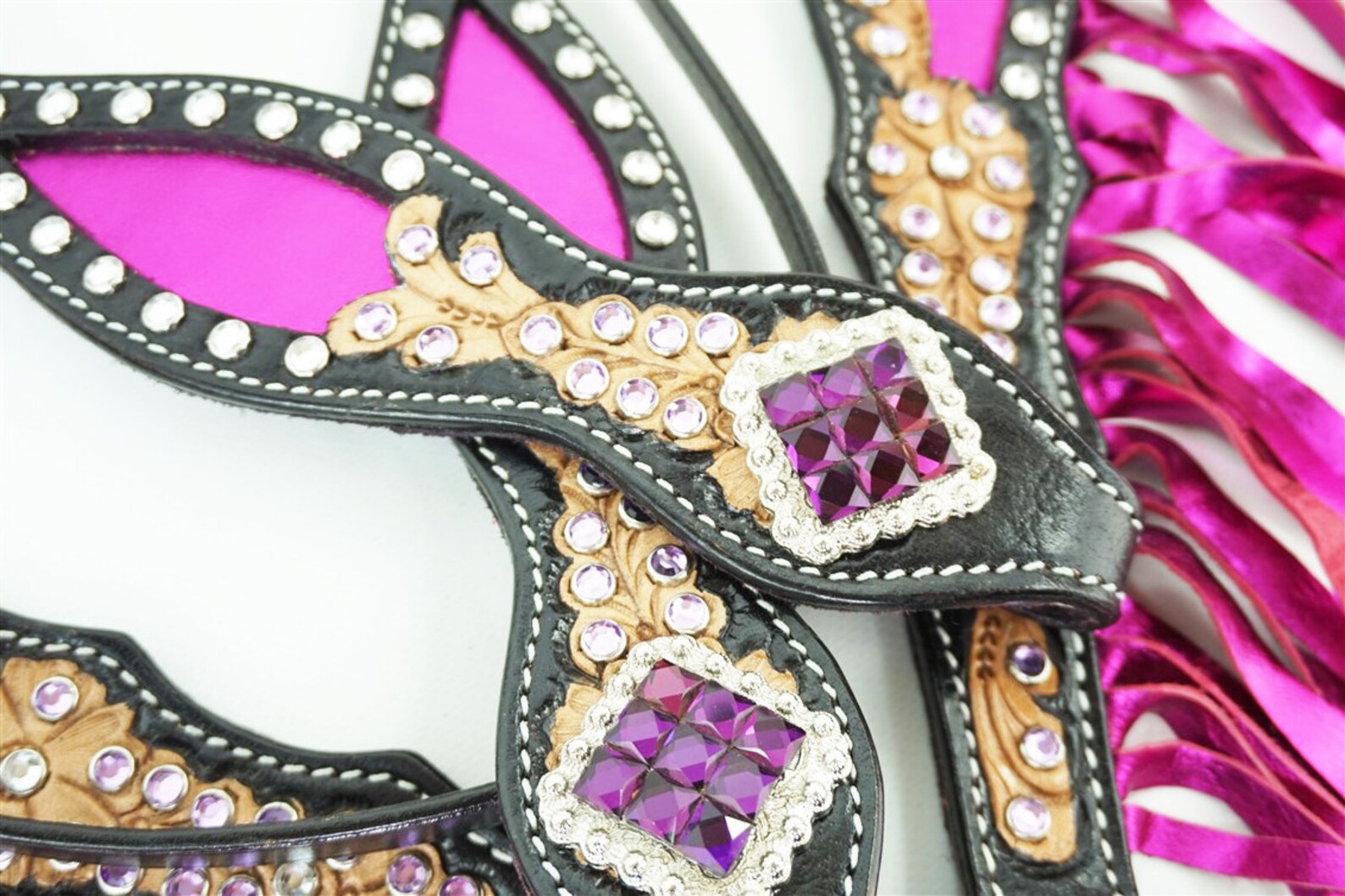 Made to order Handmade Metallic Pink Bling Western Horse Tack | Etsy