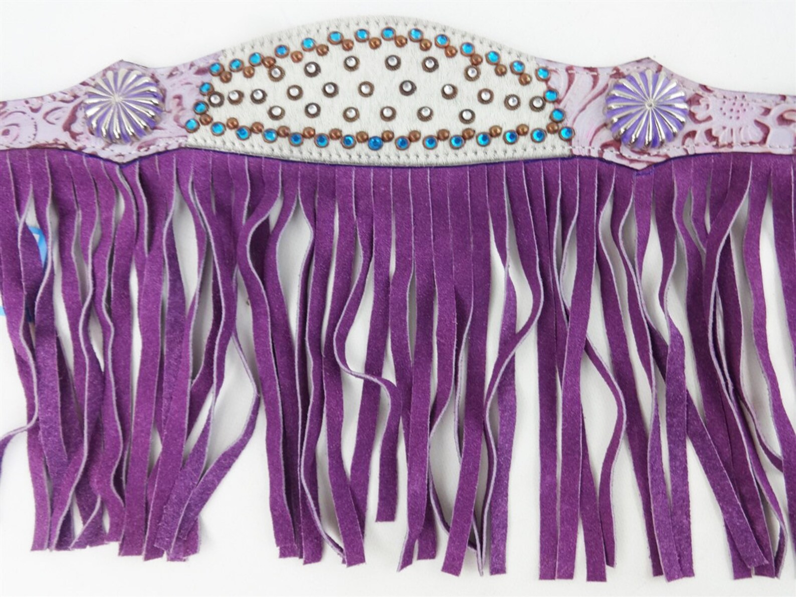 Made to Order Western Barrel Trail Horse Purple Fringe Bling - Etsy