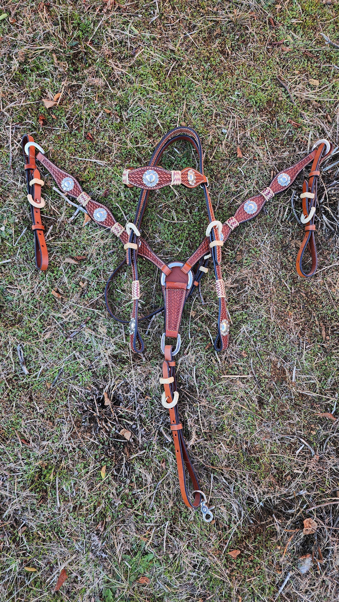 Western Barrel Rodeo Show Horse Tack Rawhide Silver Show - Etsy