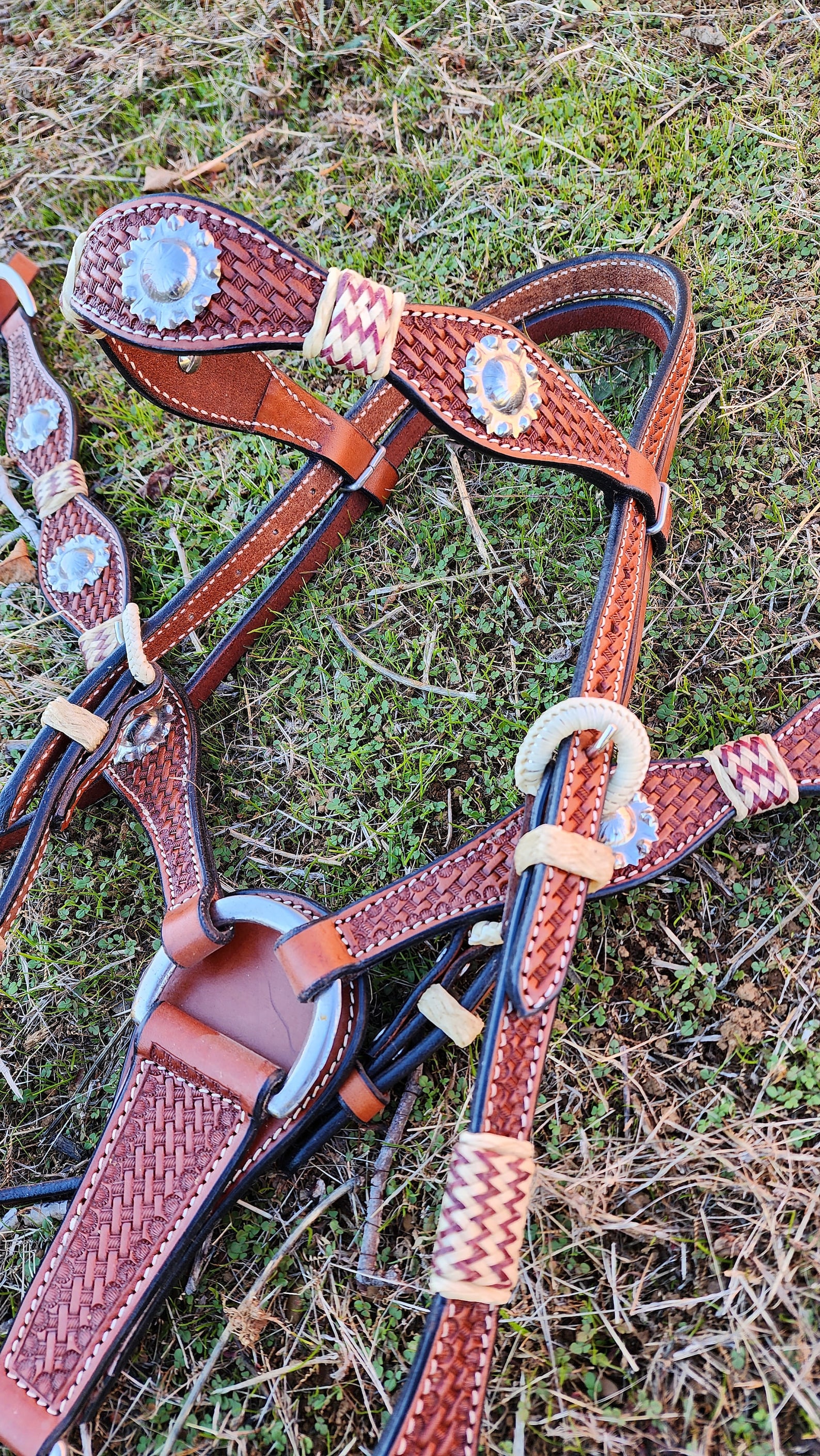 Western Barrel Rodeo Show Horse Tack Rawhide Silver Show - Etsy