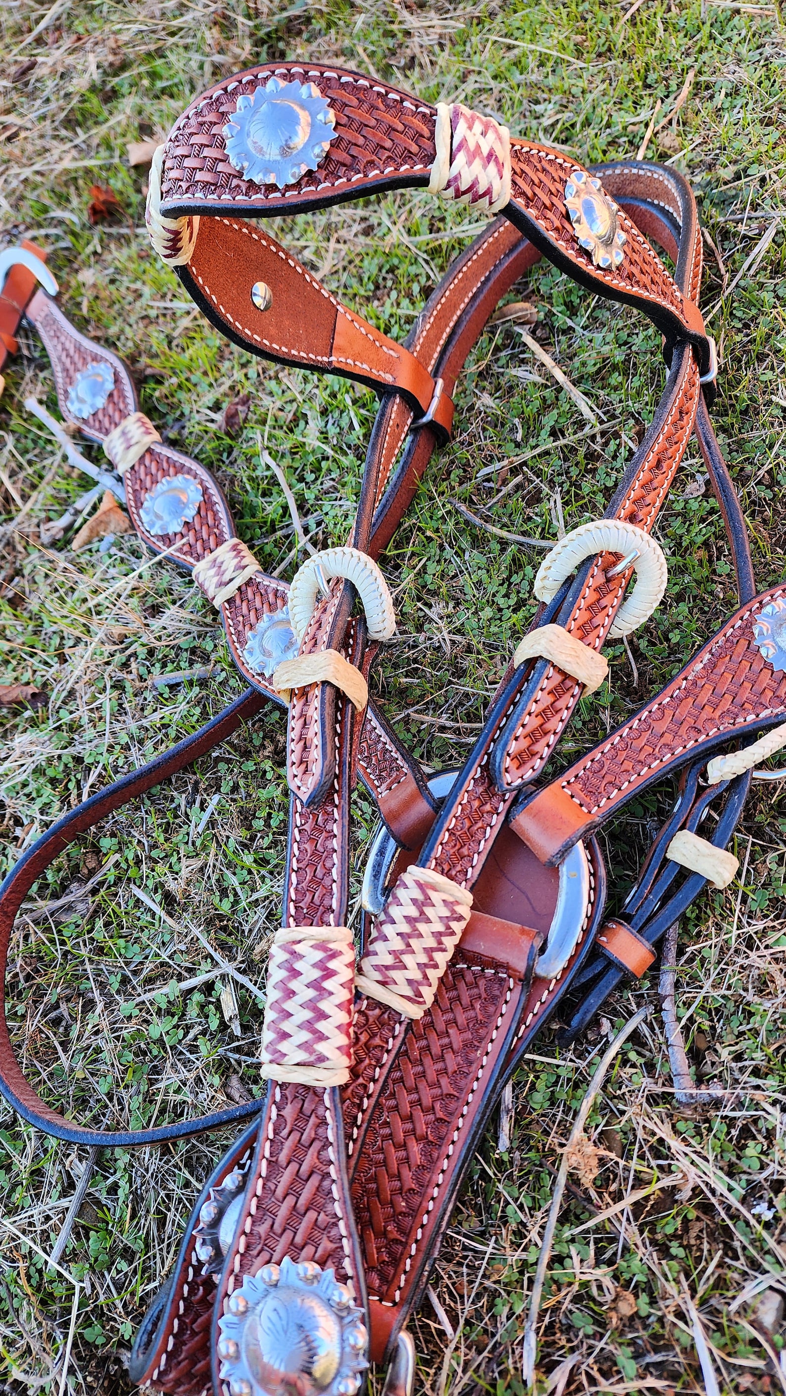 Western Barrel Rodeo Show Horse Tack Rawhide Silver Show - Etsy