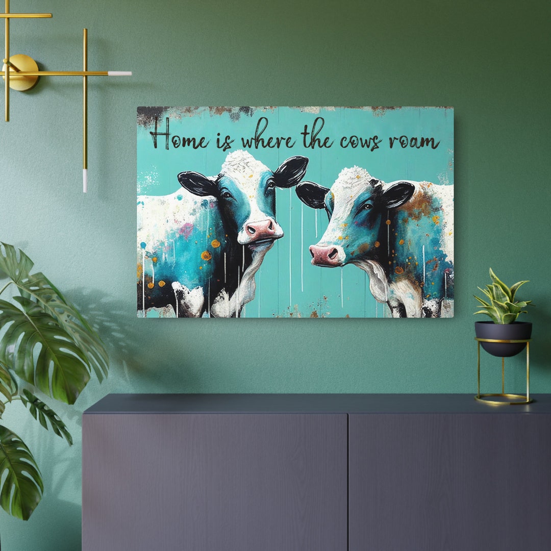 Custom METAL SIGN Farmhouse Wall Decor Cattle Cow Sign Rustic Cow Decor ...