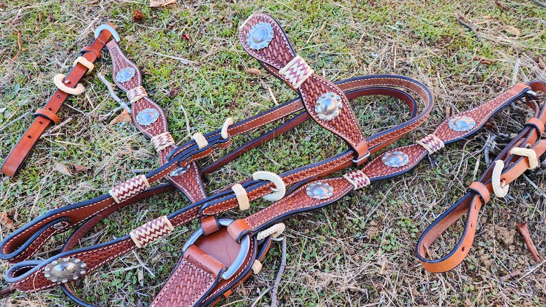 Western Barrel Rodeo Show Horse Tack Rawhide Silver Show - Etsy