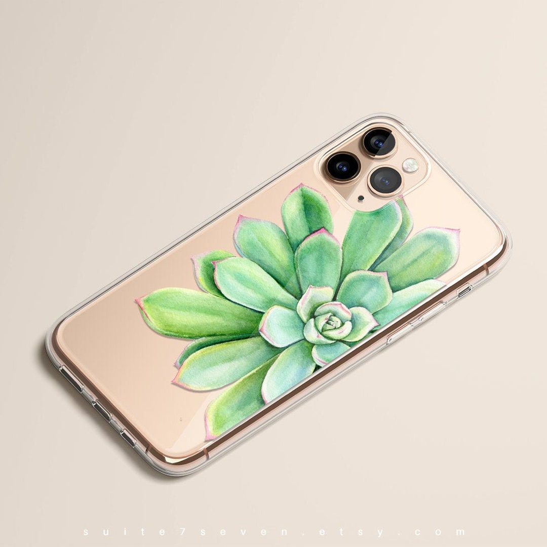 Succulent Favor, iPhone 15 Case, Clear Phone Case, Succulent Planter ...