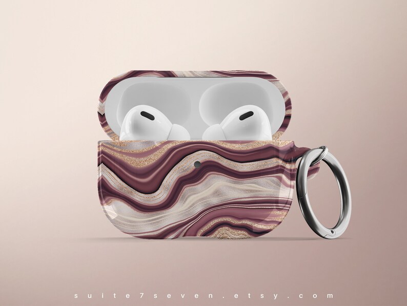 Marble AirPod Case AirPod Pro Case Airpods Case Gold Veins Unique Matte ...