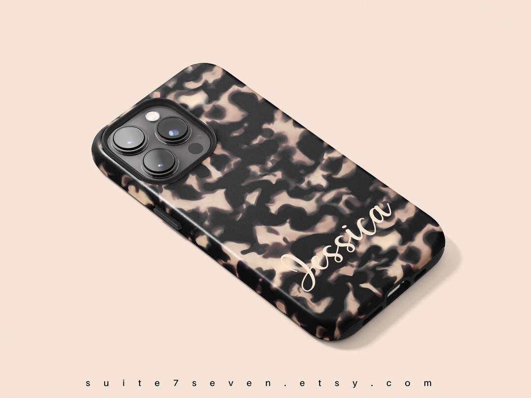 IPhone 14 Case, Tortoise Shell Pattern, Monogram, Personalized Case ...