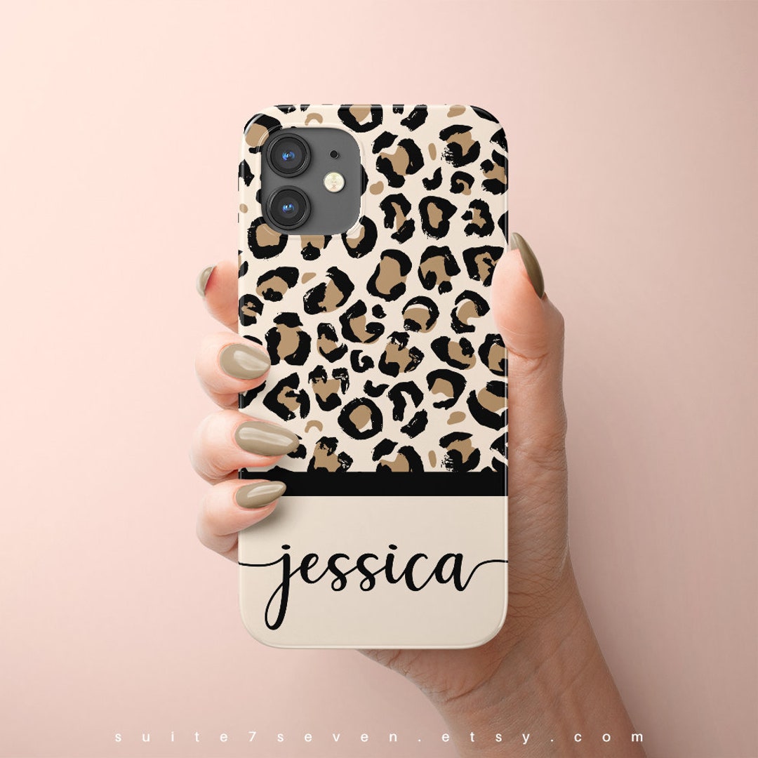 Monogram iPhone 12 Case, iPhone 15 Case, Leopard Print, Chic Case ...