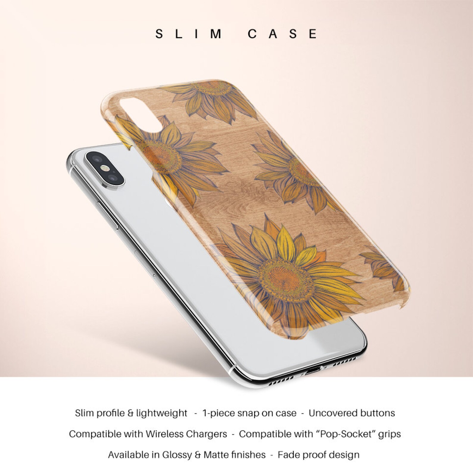 Sunflowers Sunflower Iphone Case Iphone X Case Iphone 8 - Etsy