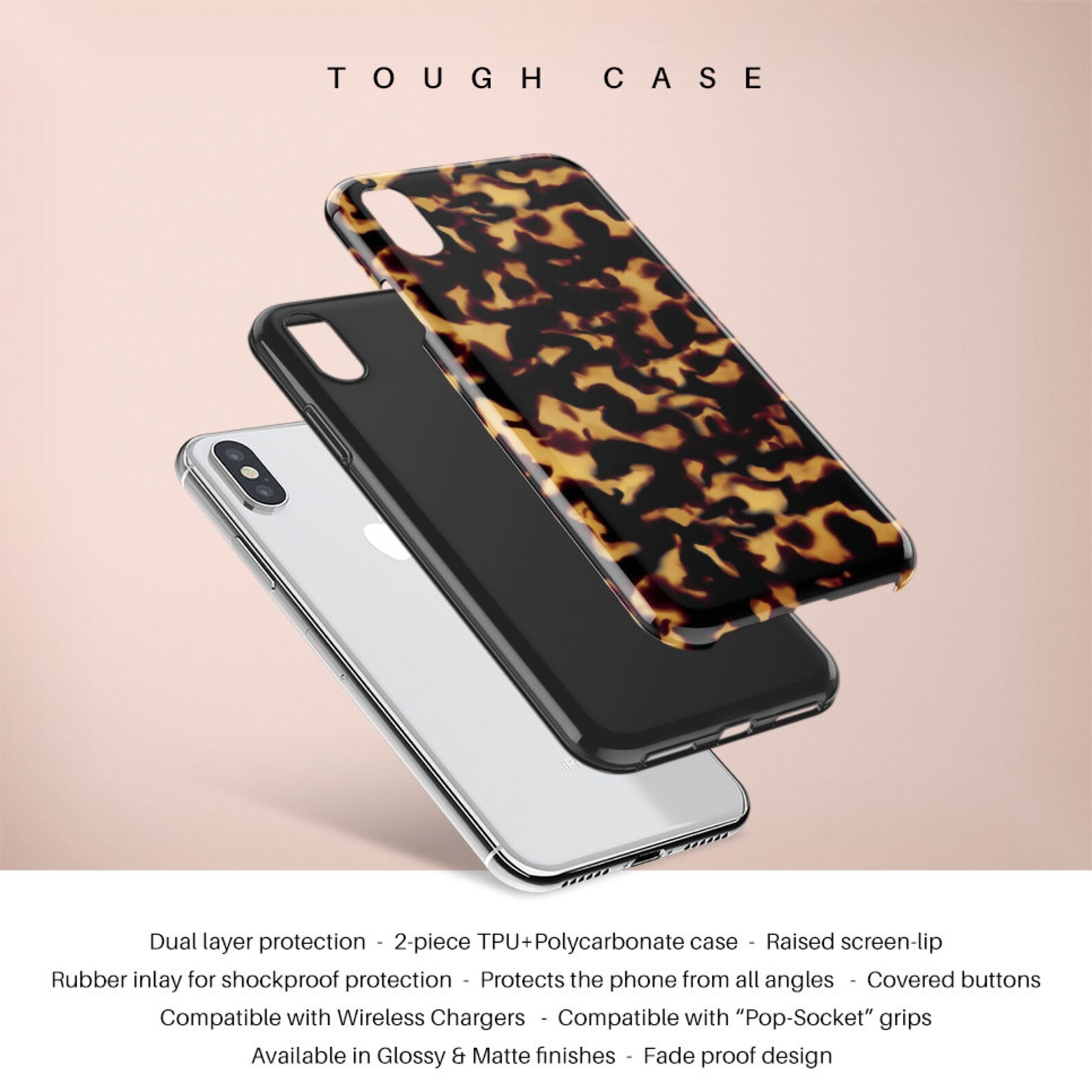 Iphone 12 Case Tortoise Shell Pattern Case Tortoiseshell - Etsy