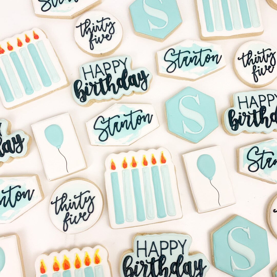 1/DZ Birthday Cookies - Etsy