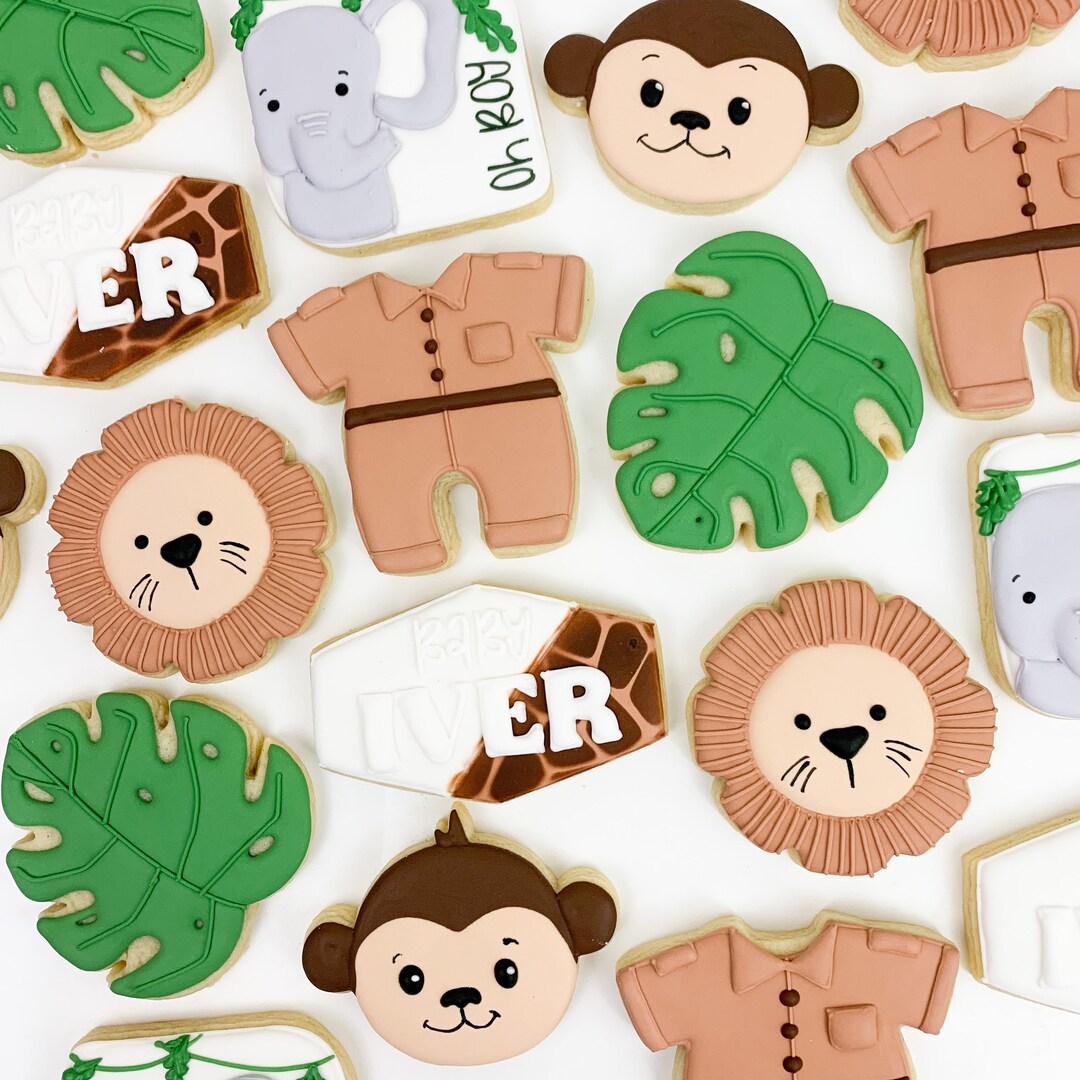 1/DZ Safari | Jungle Animal Sugar Cookies - Etsy