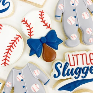 1/DZ Baseball Baby Shower Cookies | Little Slugger Baseball Cookies - Etsy