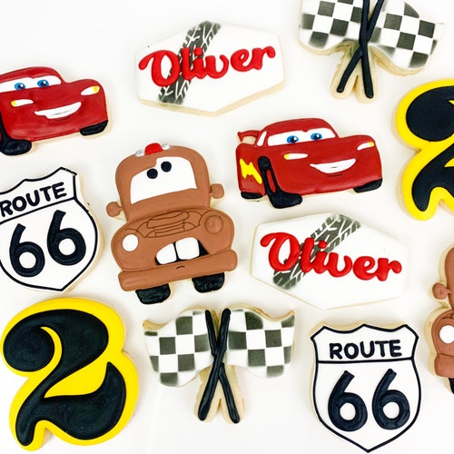Car Theme Cookie Favors Racing Theme Cookies for Birthday - Etsy