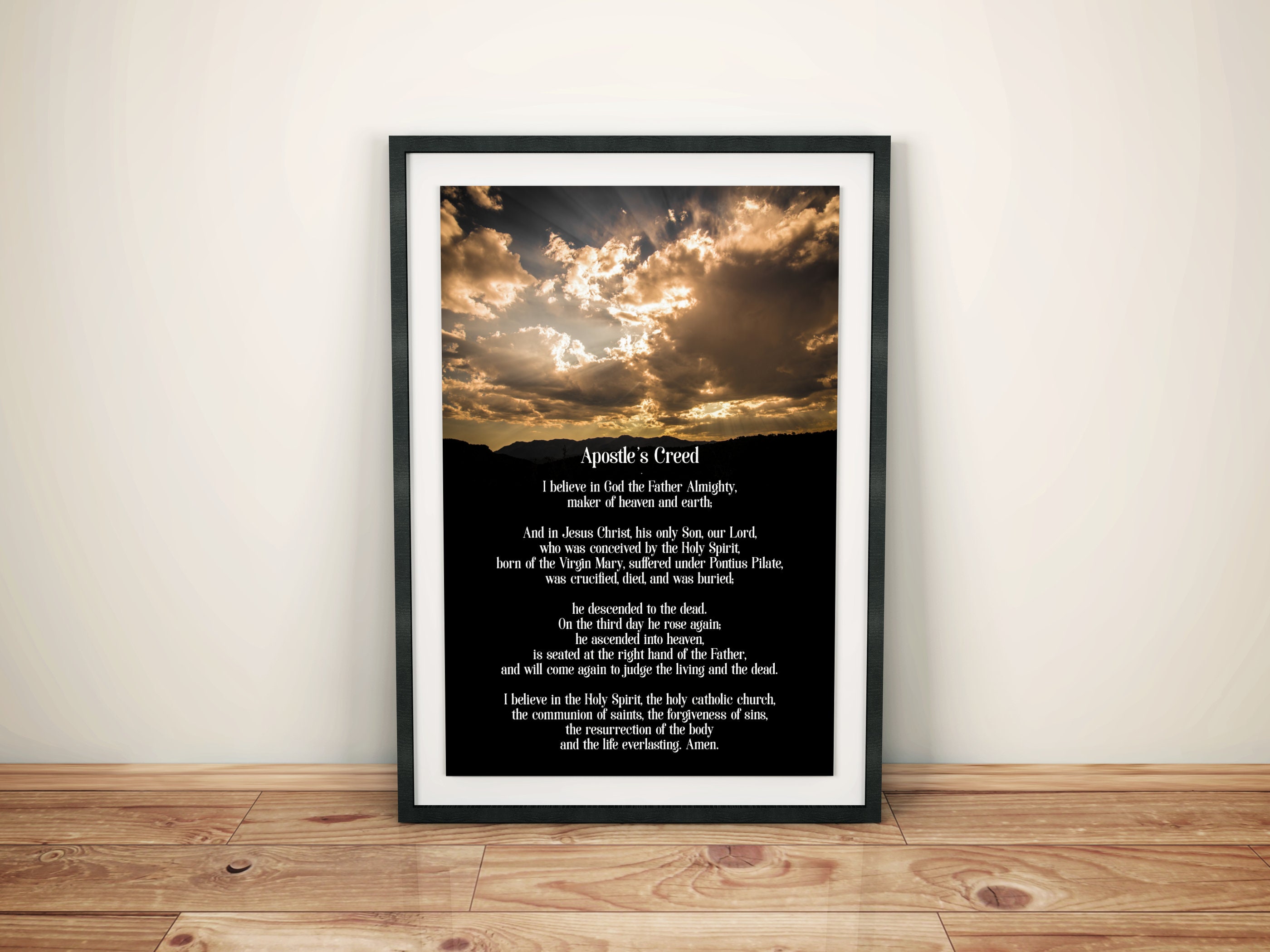 APOSTLES CREED * Instant Download * Wall Poster * Decorative Art ...
