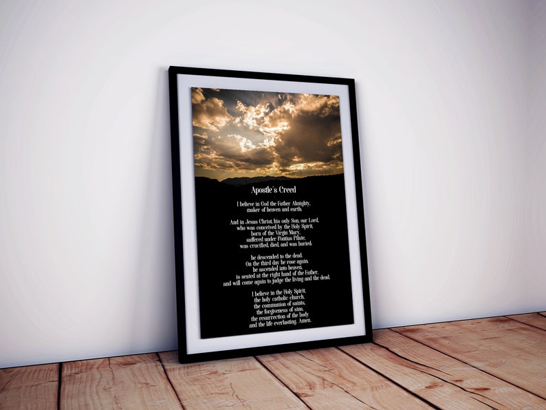 APOSTLES CREED * Instant Download * Wall Poster * Decorative Art ...