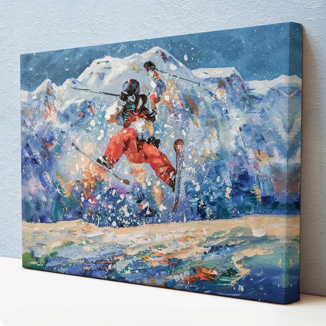 Freestyle Skiing Wall Art, Nature Canvas Art, Nature Wall Decor ...