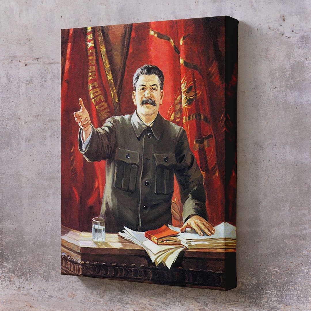 Joseph Stalin Russia and Soviet Union Canvas Painting, Portrait Wall ...