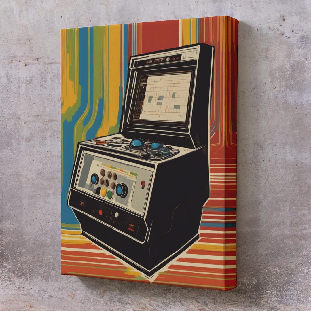 Atari Vintage Classic Model Painting, Populer Canvas Wall Art, Populer ...