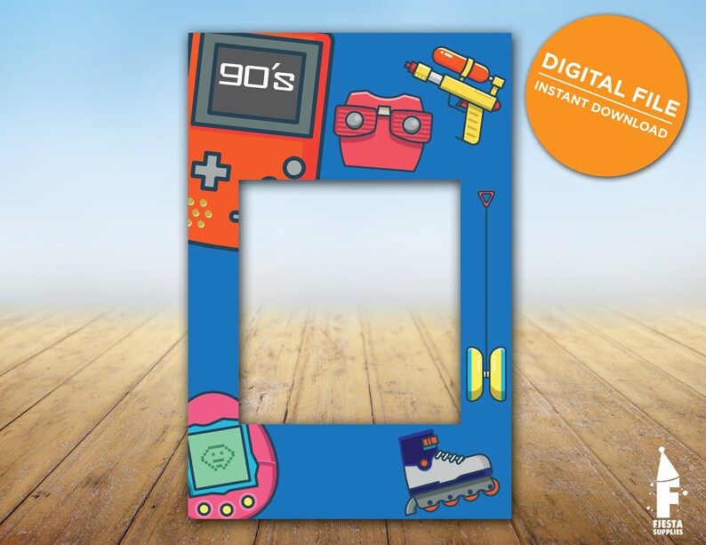 90's Photobooth Frame Retro Selfie Printable Frame 90s | Etsy