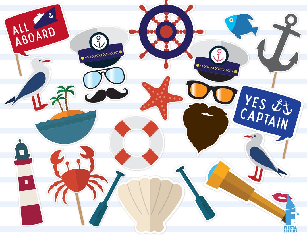 Instant Download Nautical Photo Booth Props, Nautical Party, Cruise ...