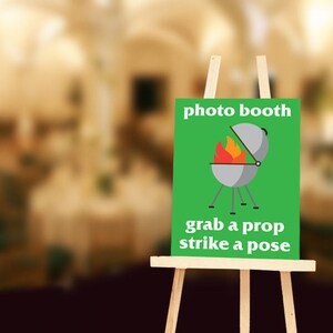 BBQ Party Photo Booth Props Printable Pdf INSTANT DOWNLOAD - Etsy