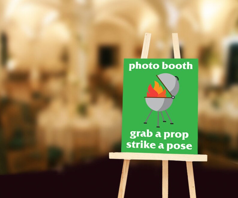 BBQ Party Photo Booth Props Printable Pdf INSTANT DOWNLOAD - Etsy